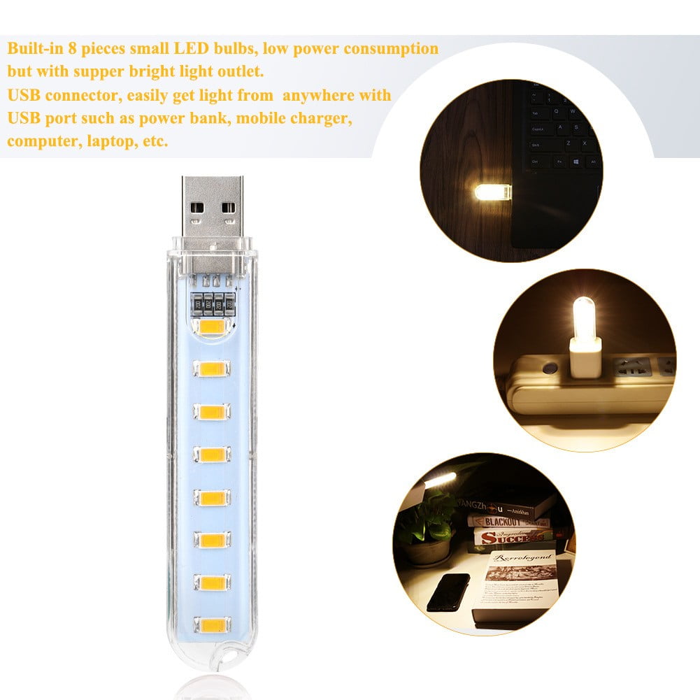 Portable USB LED Light USB Plug-in COB Light Reading Light Camping ...