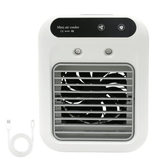 Portable USB Rechargeable 2 Speed Mini Air Conditioner Fan with Touch ...