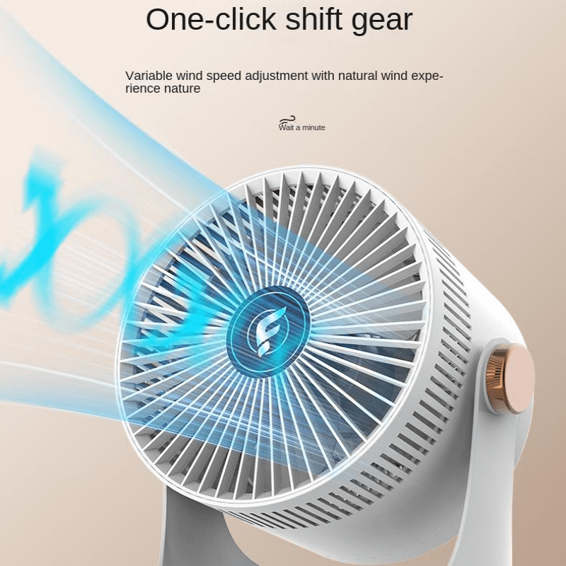 Portable USB Rechargeable Desk Fan - High-Speed Quiet Personal Cooling ...