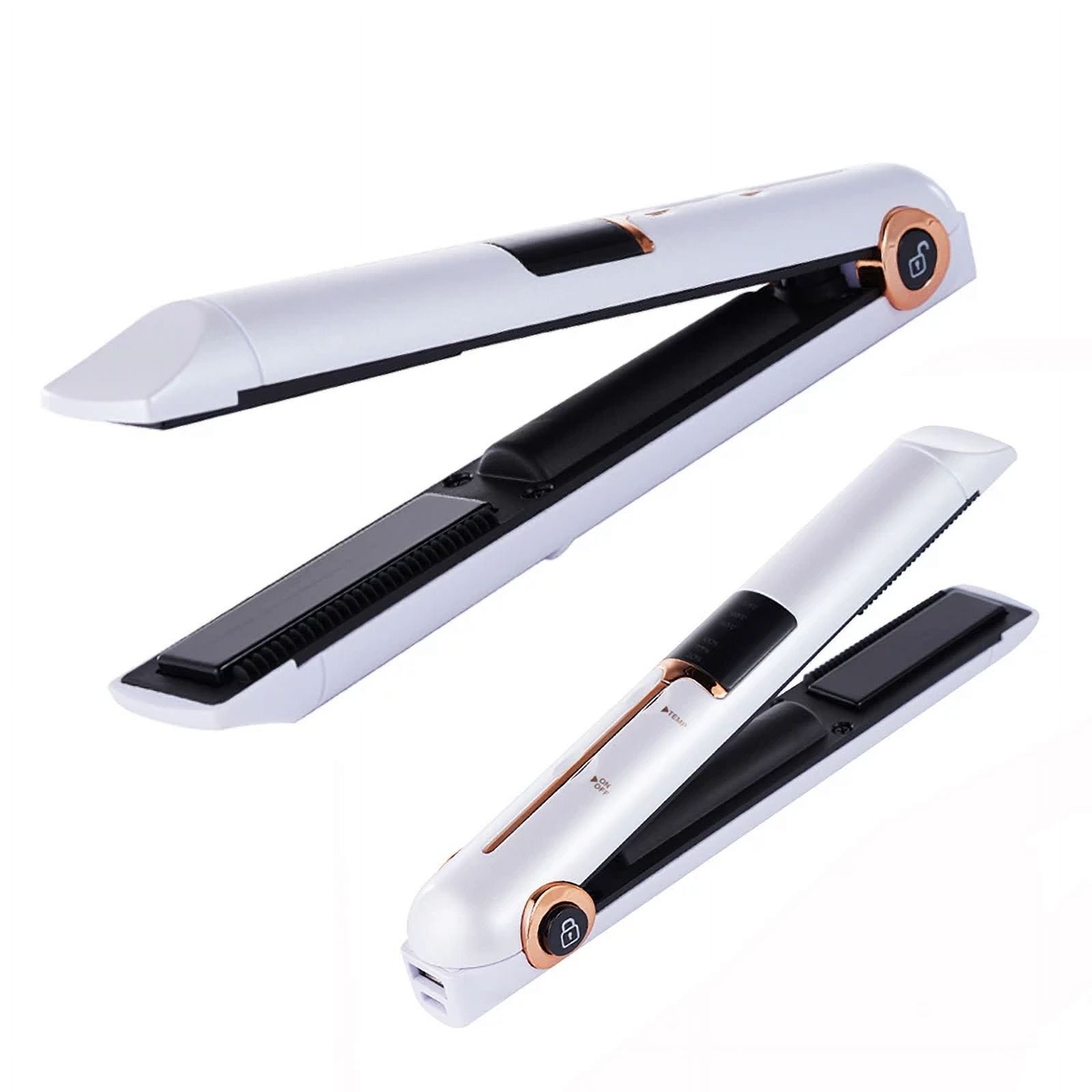 Portable USB Rechargeable Hair Straightener With Power Bank Lock System ...