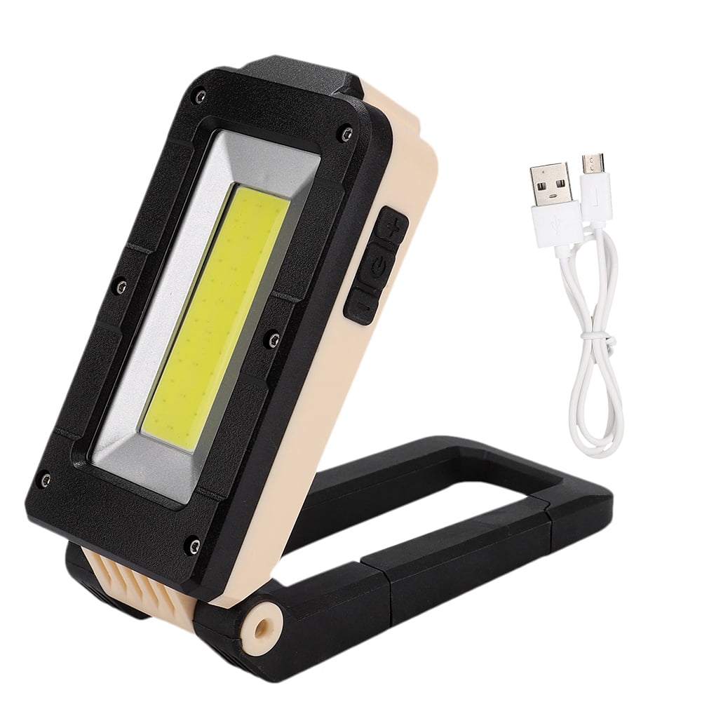 Portable USB Rechargeable LED Flashlight with COB Work Lamp and ...