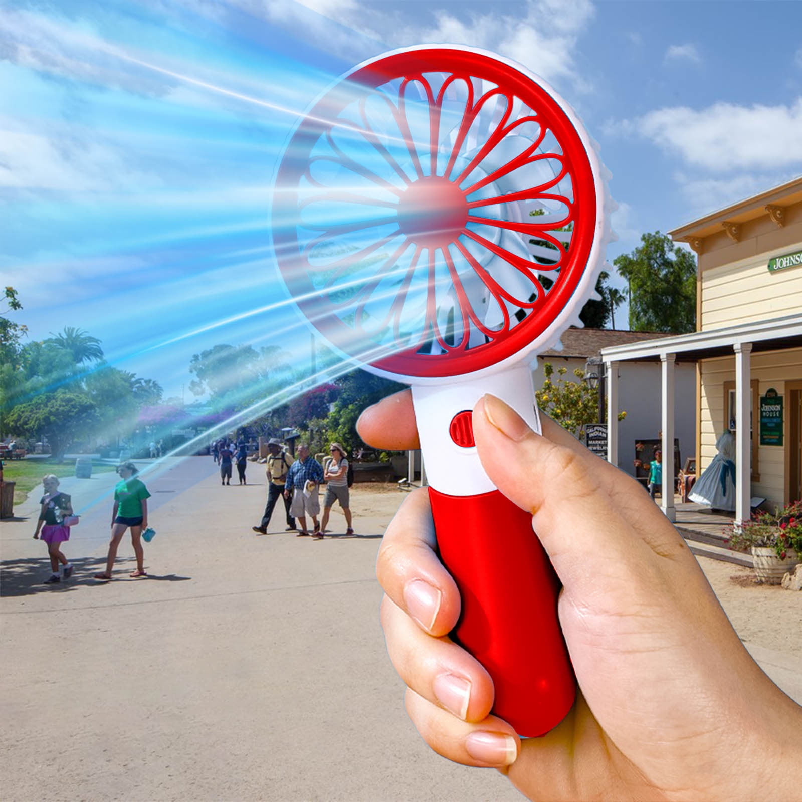 Portable USB Rechargeable Mini Fan with Built-in Battery, Quiet ...