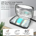 Portable USB Wipe Warmer Large Capacity Wipes with Adjustable Display ...