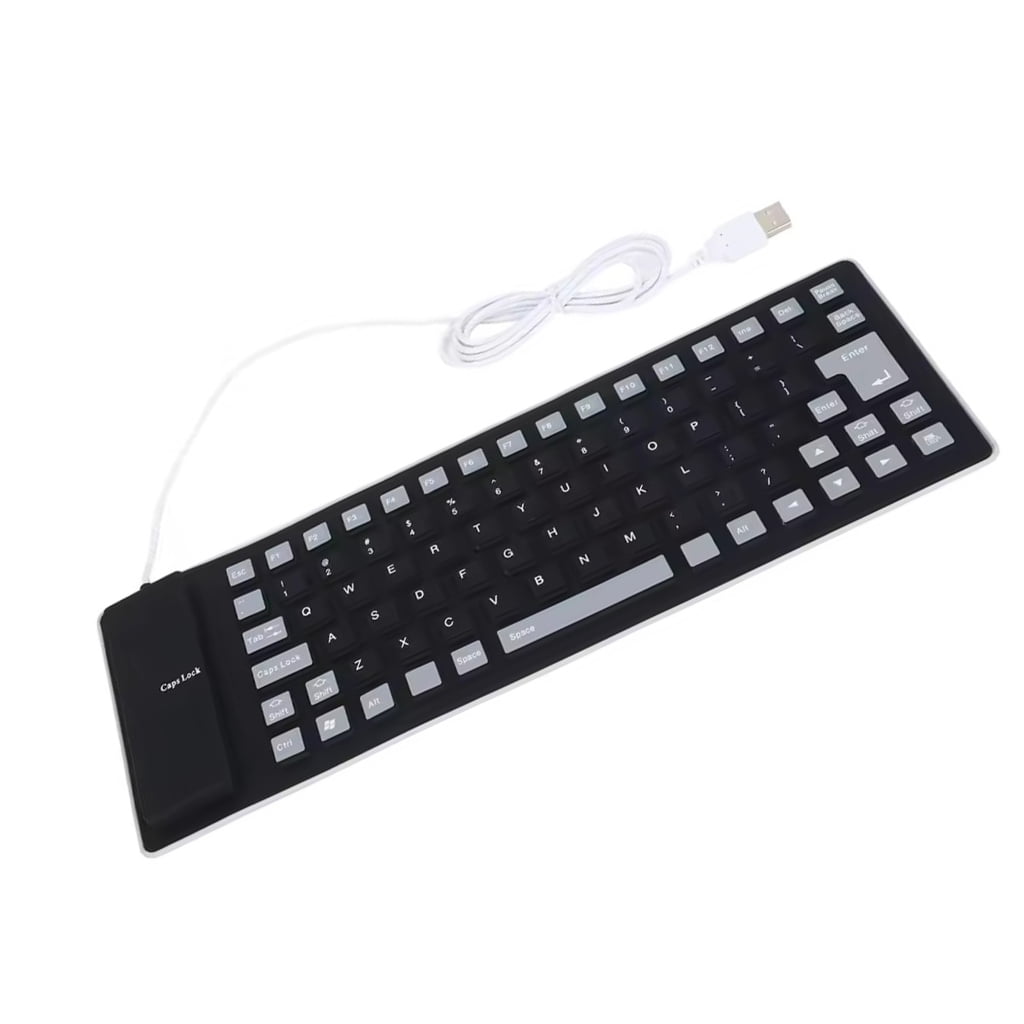 Portable USB Wireds Silicone Keyboards 85Keys Rolls up for Quiet and ...