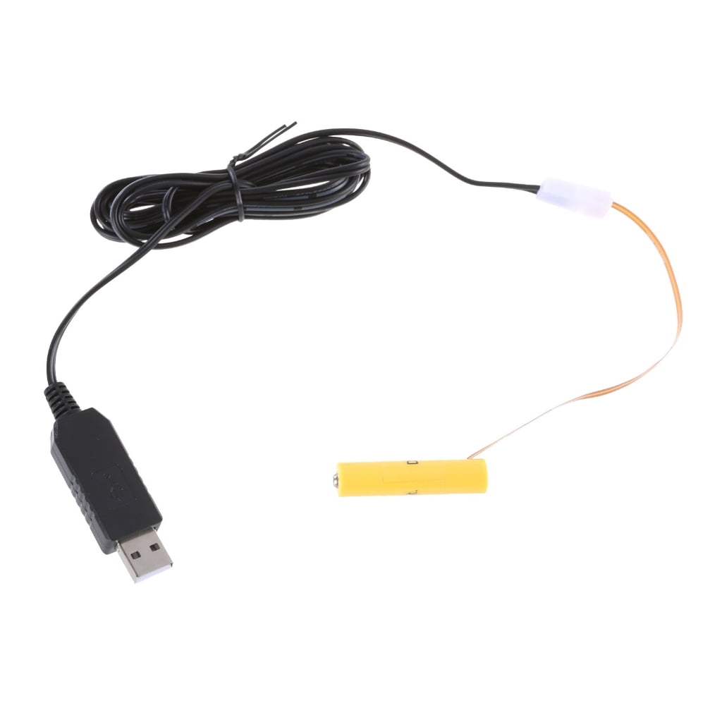 Portable USB to LR03 1.5V Power Supply Battery Eliminators Cable ...