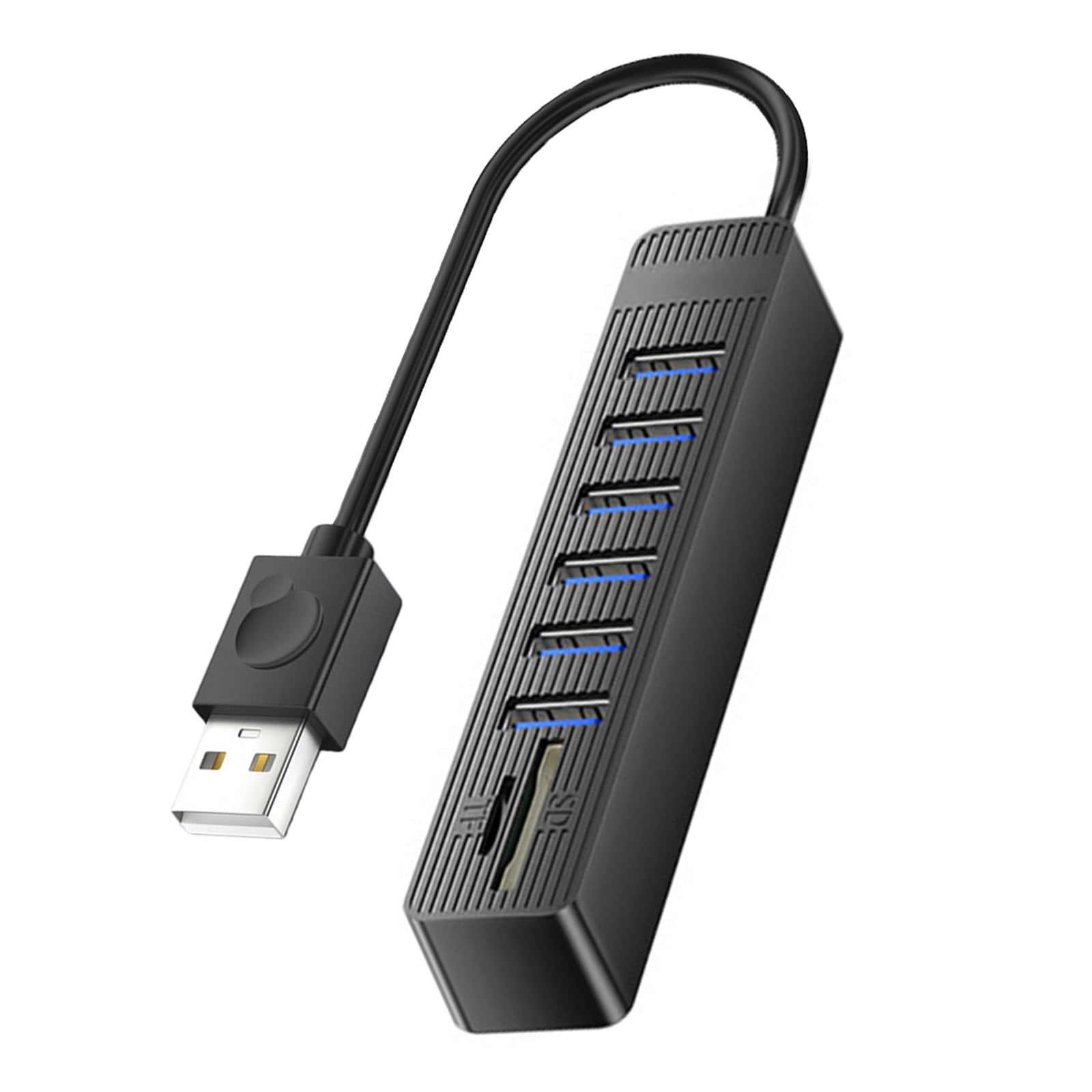Portable USB2.0 Expander with Built-in Reader, 480Mbps Speed Compatible ...
