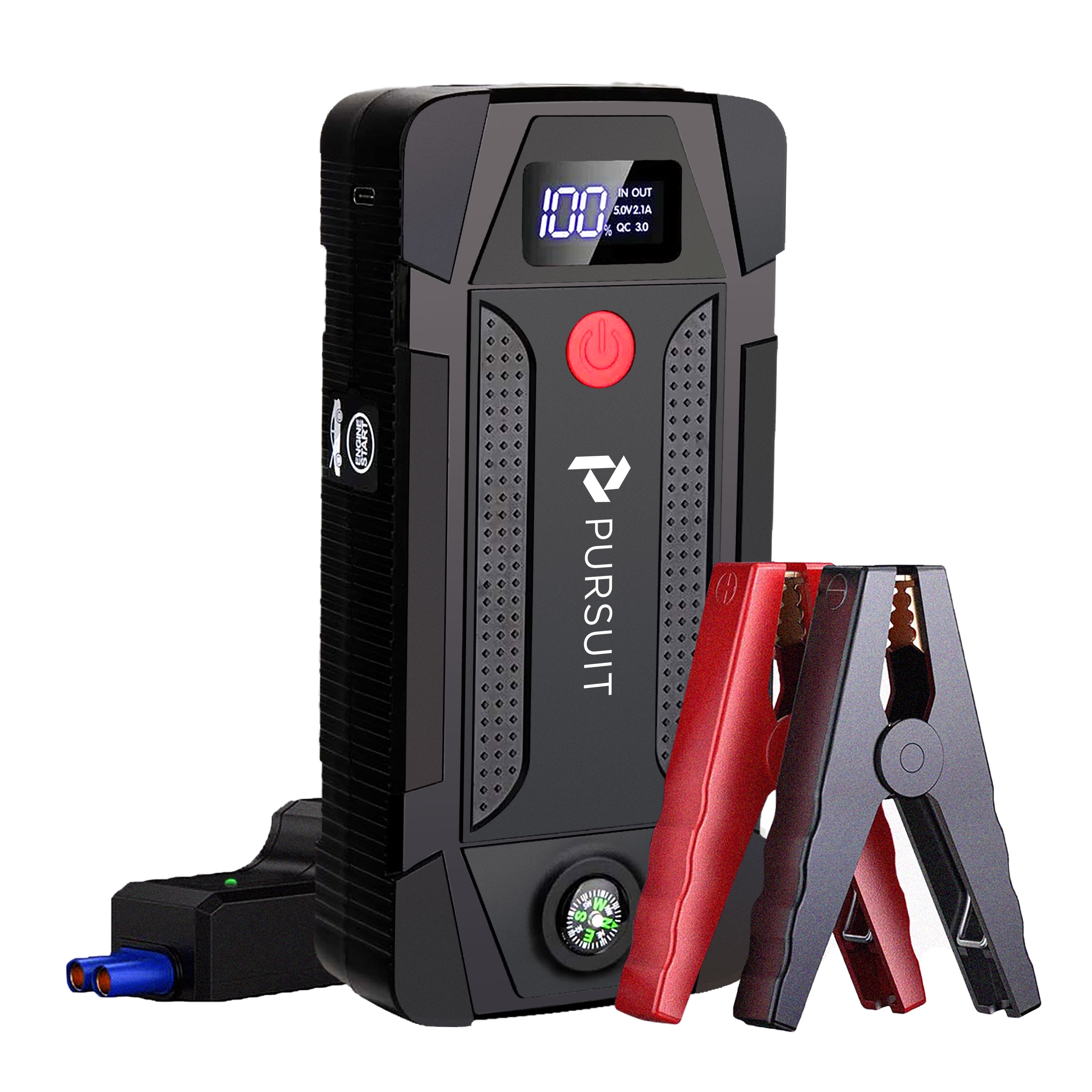 Portable Jump Starter & Power Bank w/ Flashlight for 4.0L Gas & 2.0L ...