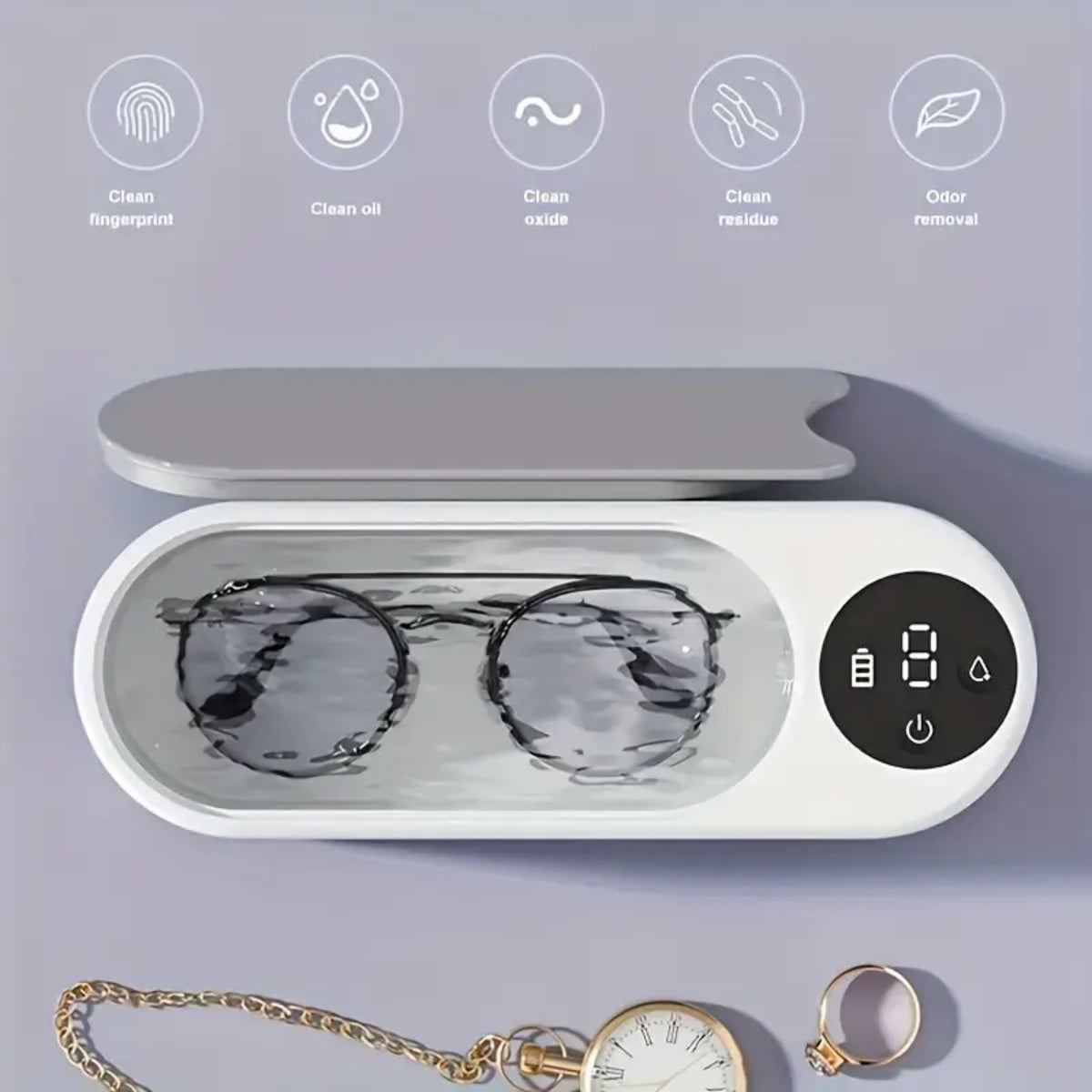Portable Ultrasonic Cleaner for Jewelry Watches Glasses Dentures ...