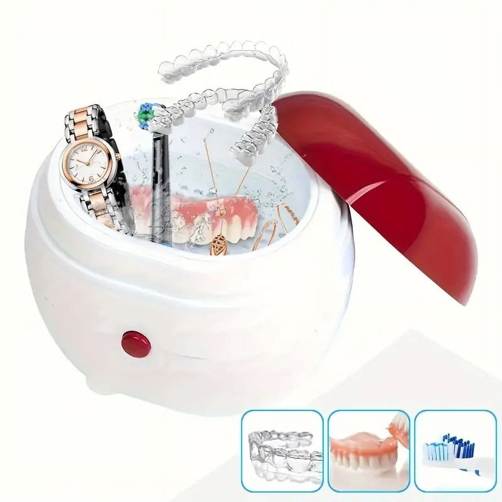 Portable Ultrasonic Denture Cleaner Battery Powered Travel Cleaner for ...