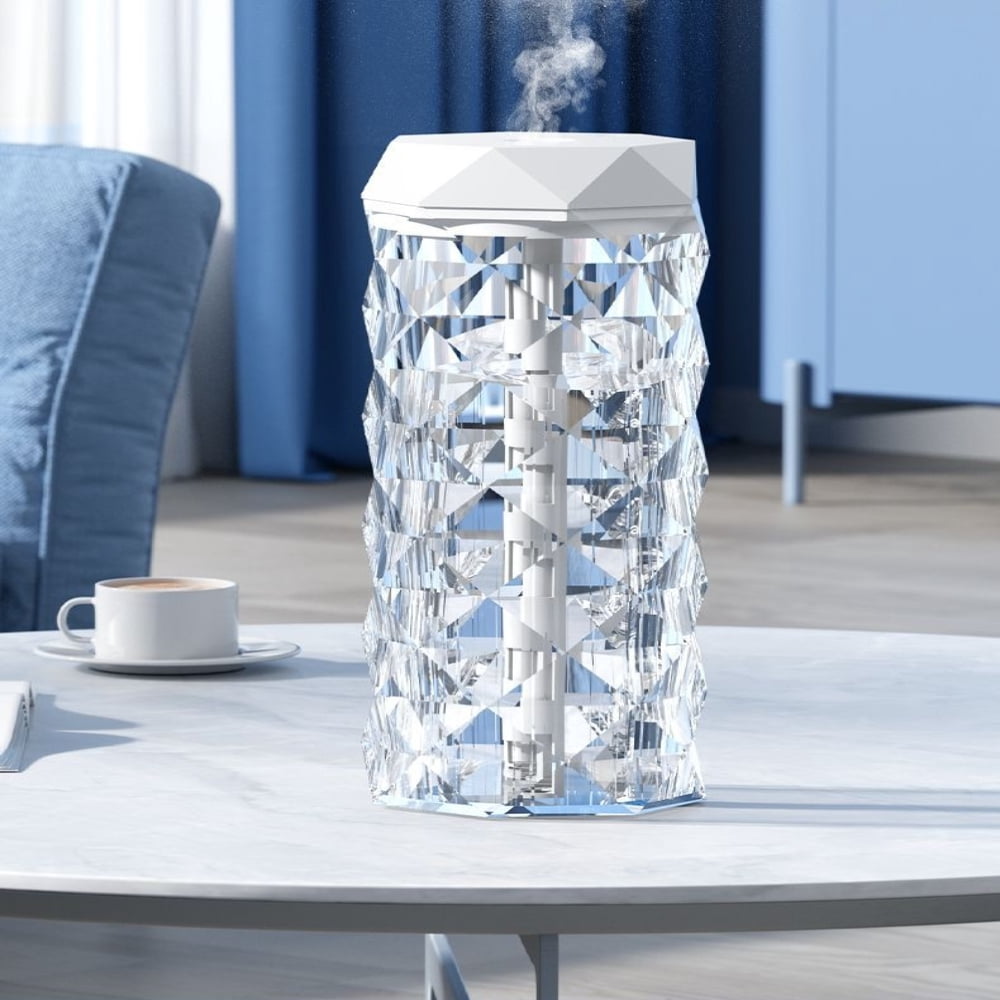 Portable Ultrasonic Humidifier w/ Dual-Speed RGB Light for Desk Bedroom ...