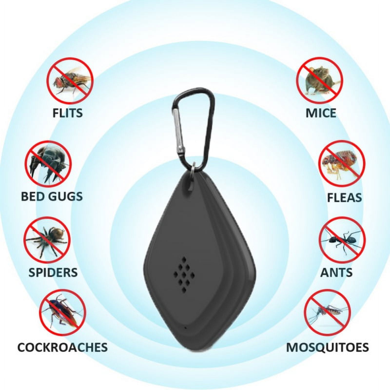 Portable Ultrasonic Mosquito Repellent Pest Repeller Outdoor Insect ...