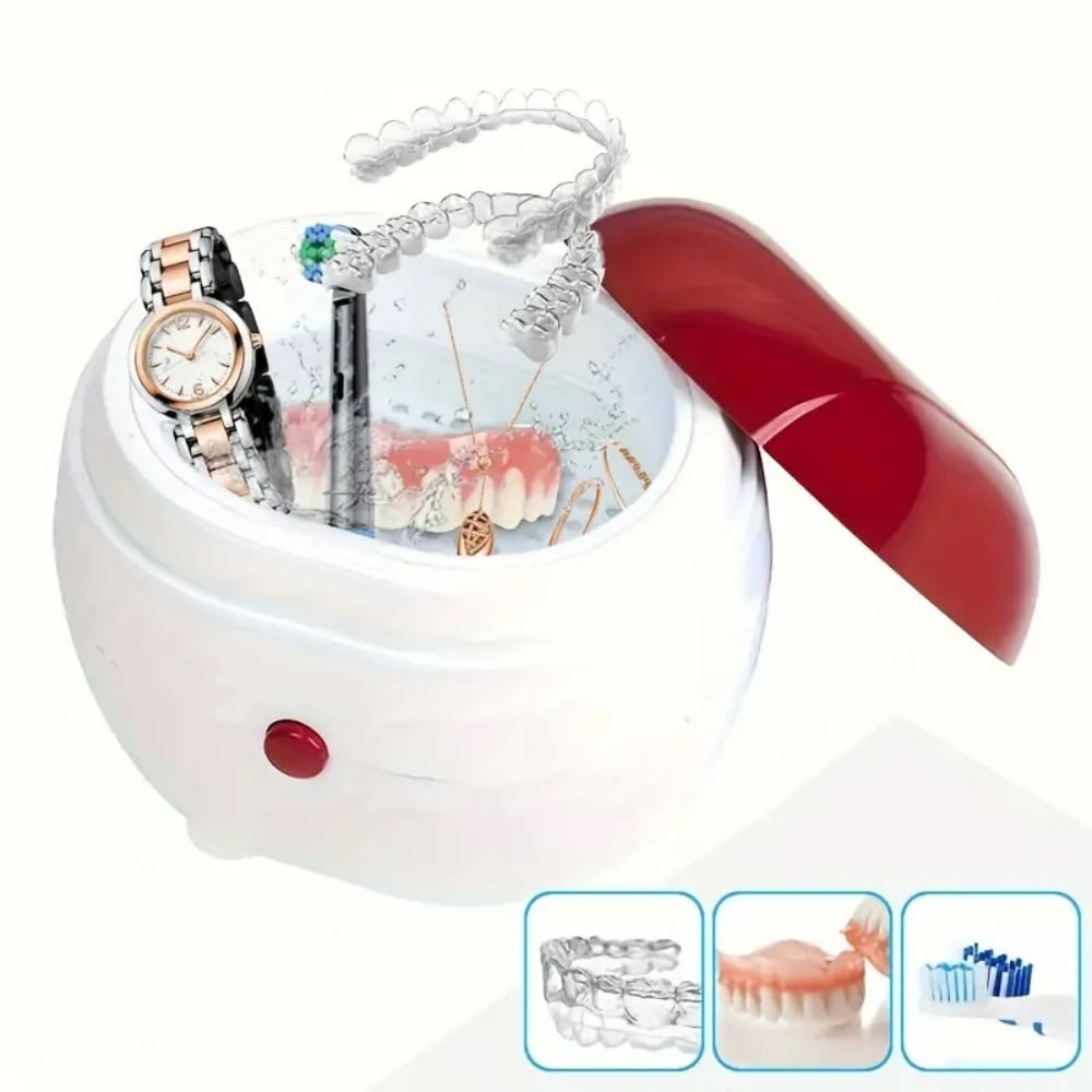 Portable Ultrasonic Retainer Cleaner Battery Powered Travel Case for ...