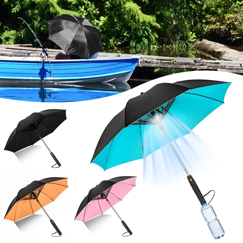 Portable Umbrella With Fan Misting UV Sun Umbrella Safety Isolation ...