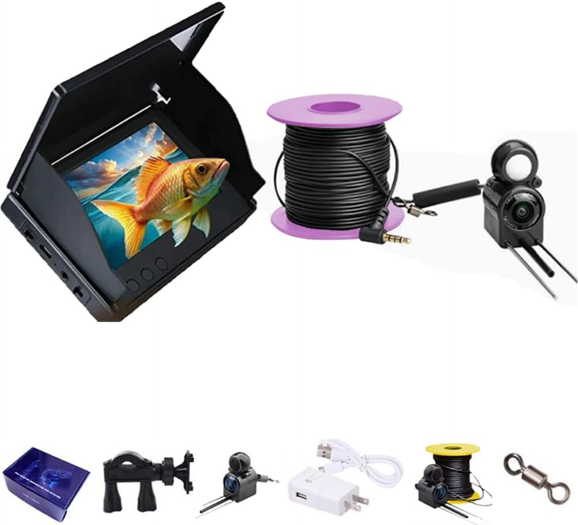 Portable Underwater Fishing Camera, HD Fish Finder with LCD Monitor ...