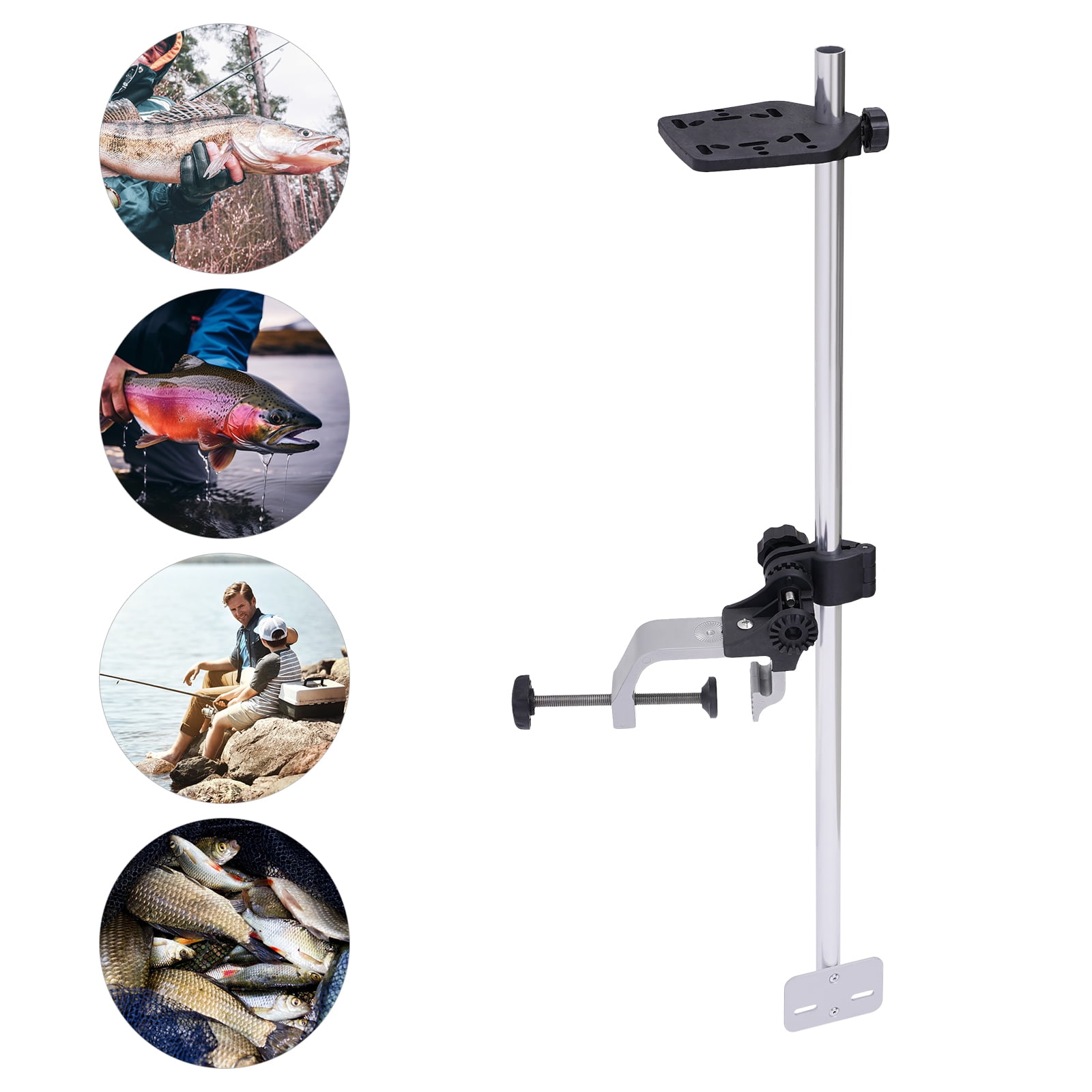 Portable Universal Fish Finder Boat Transducer Bracket, 360° Adjustable ...