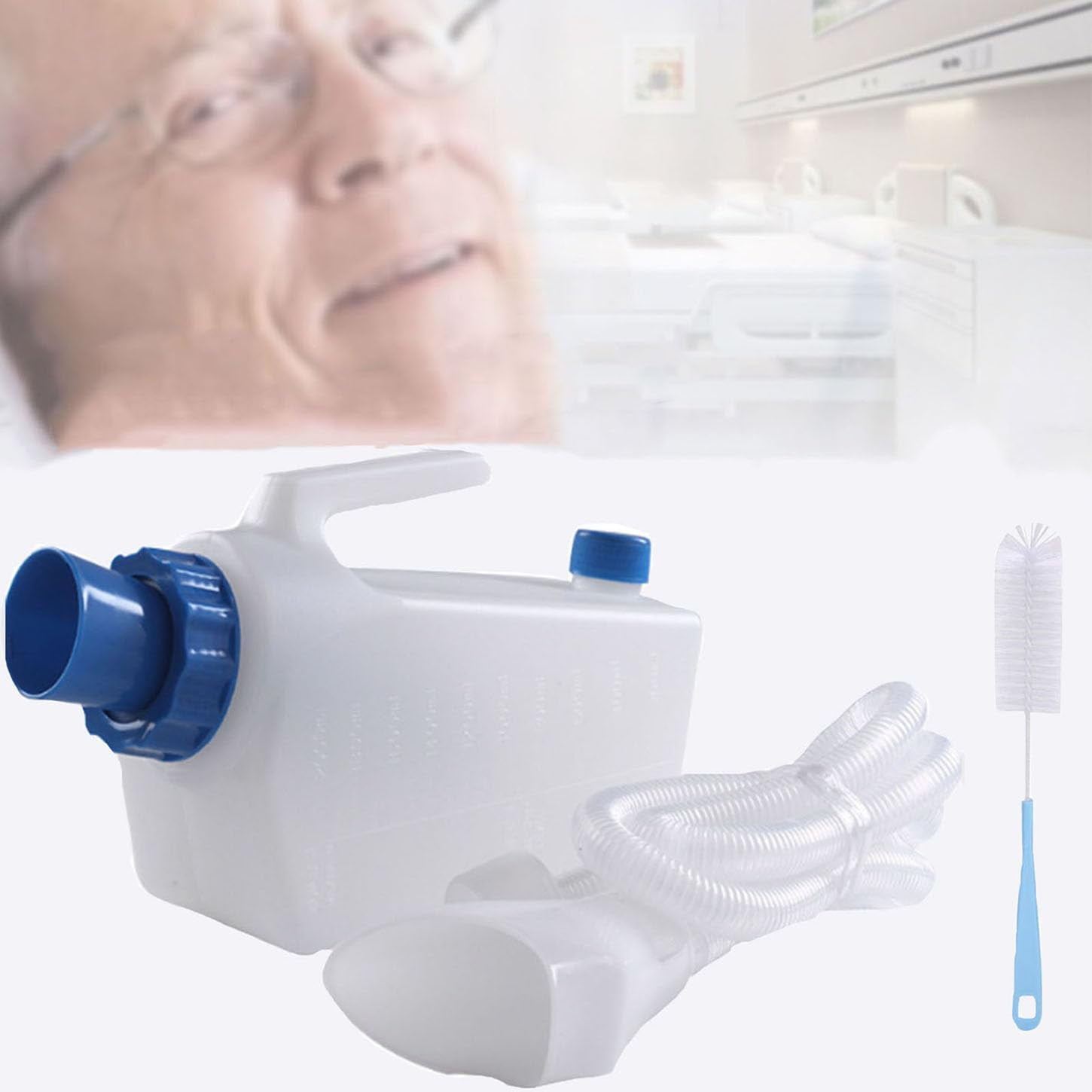 Portable Urinal with Adapter and 1.5M Connecting Tube,Unisex Pee Bottle ...