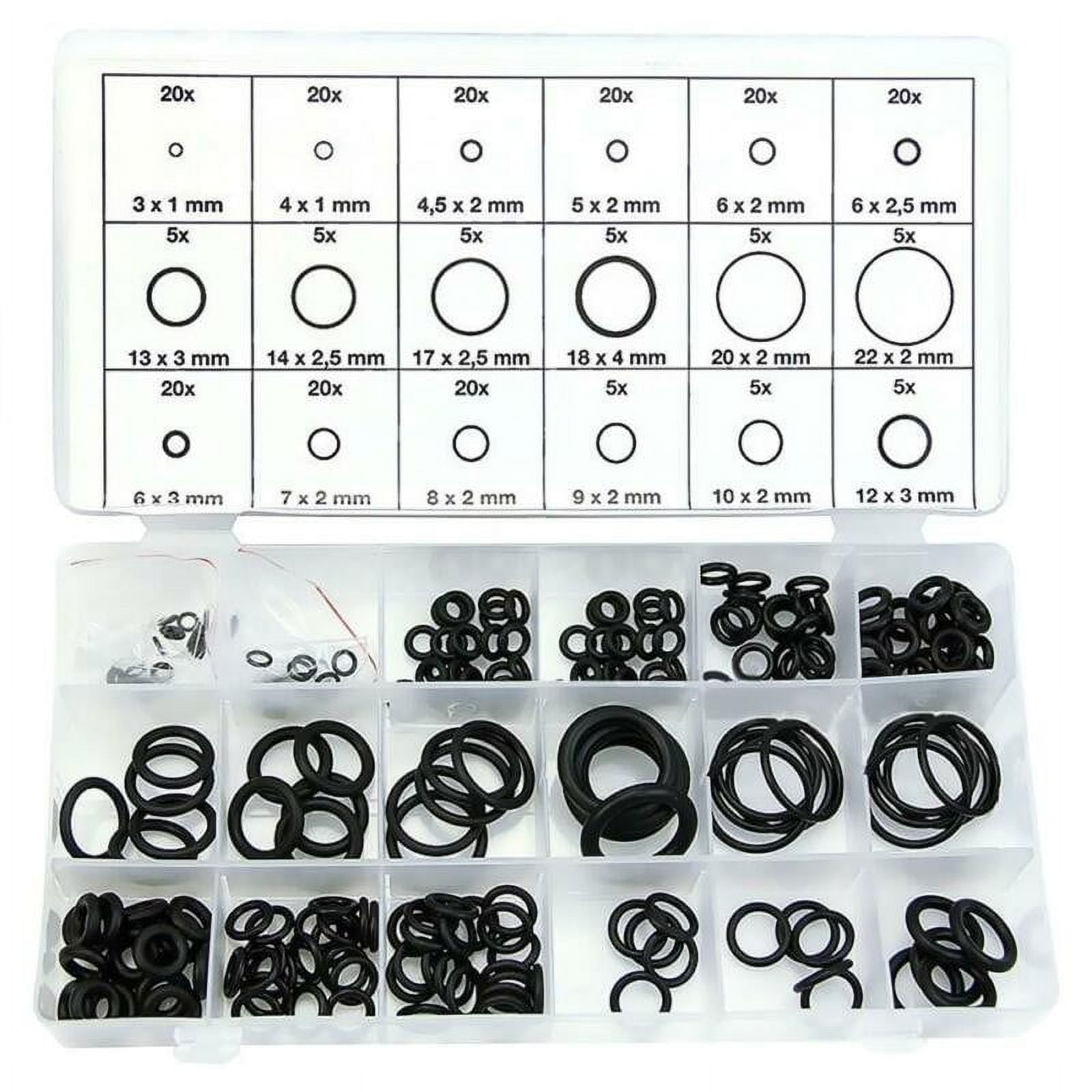 Portable Useful O Ring Gaskets Seal Rubber 18 Sizes 225Pcs Assortment ...