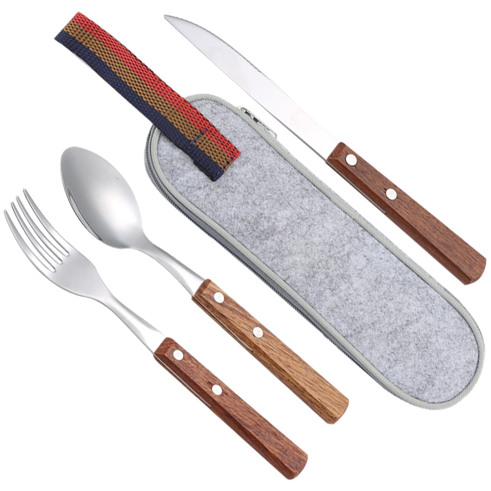 RENACLIPY Outdoor Reusable Dining Tableware Set with Cloth, Portable ...