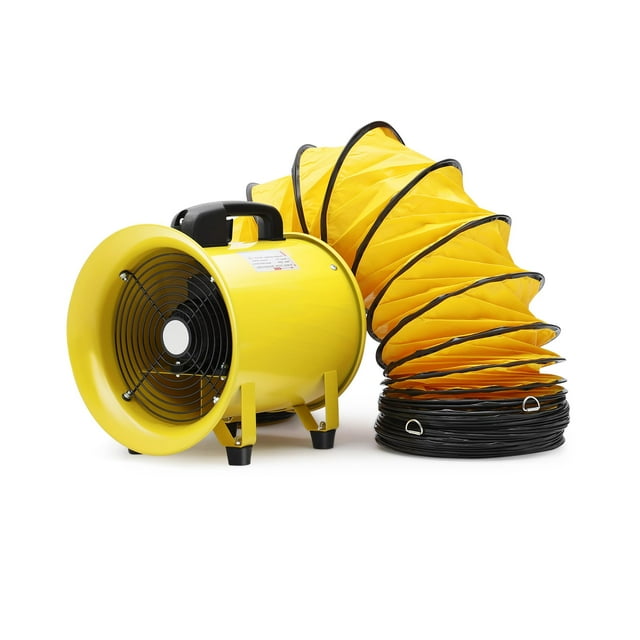 Portable Utility Blower Fan with PVC Duct Hose, 3300 r/min, 7-Blade ...