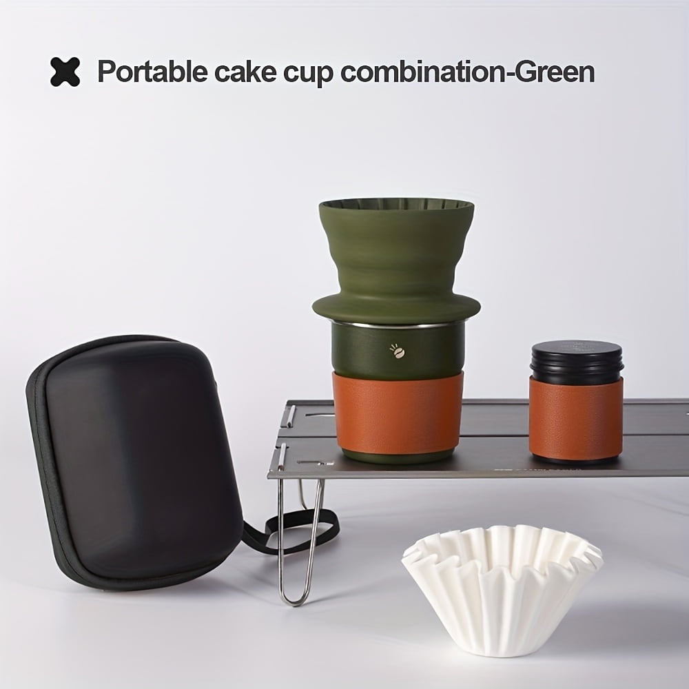Portable V60 Silicone Coffee Maker Set | Reusable Filter & Paper | Cup ...