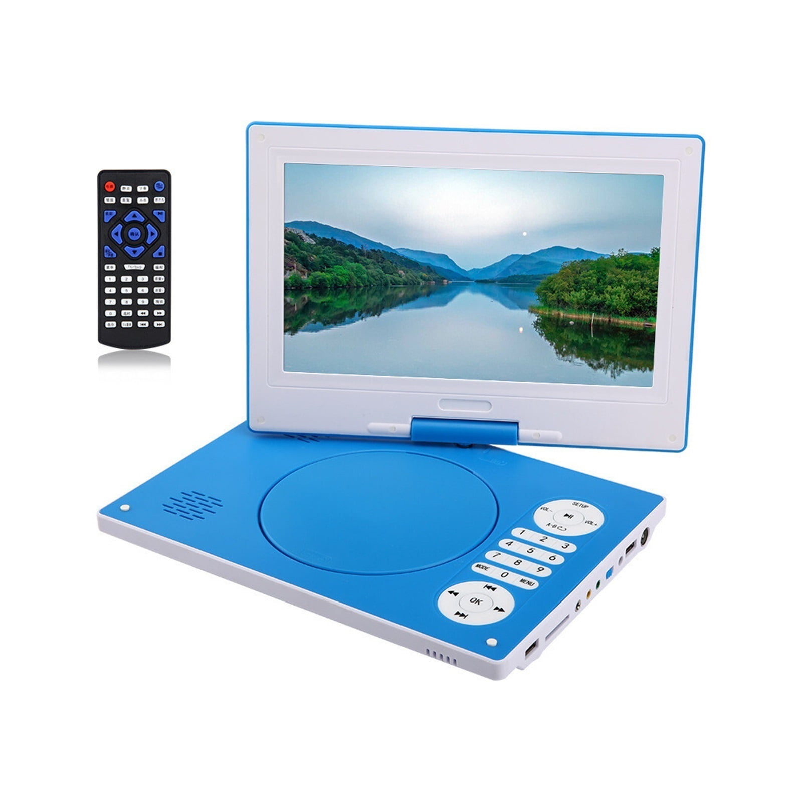 Portable VCD DVD CD MP3 MP4 USB Player HD 9 Inch Screen Card U Disk Playback And Video Input ...
