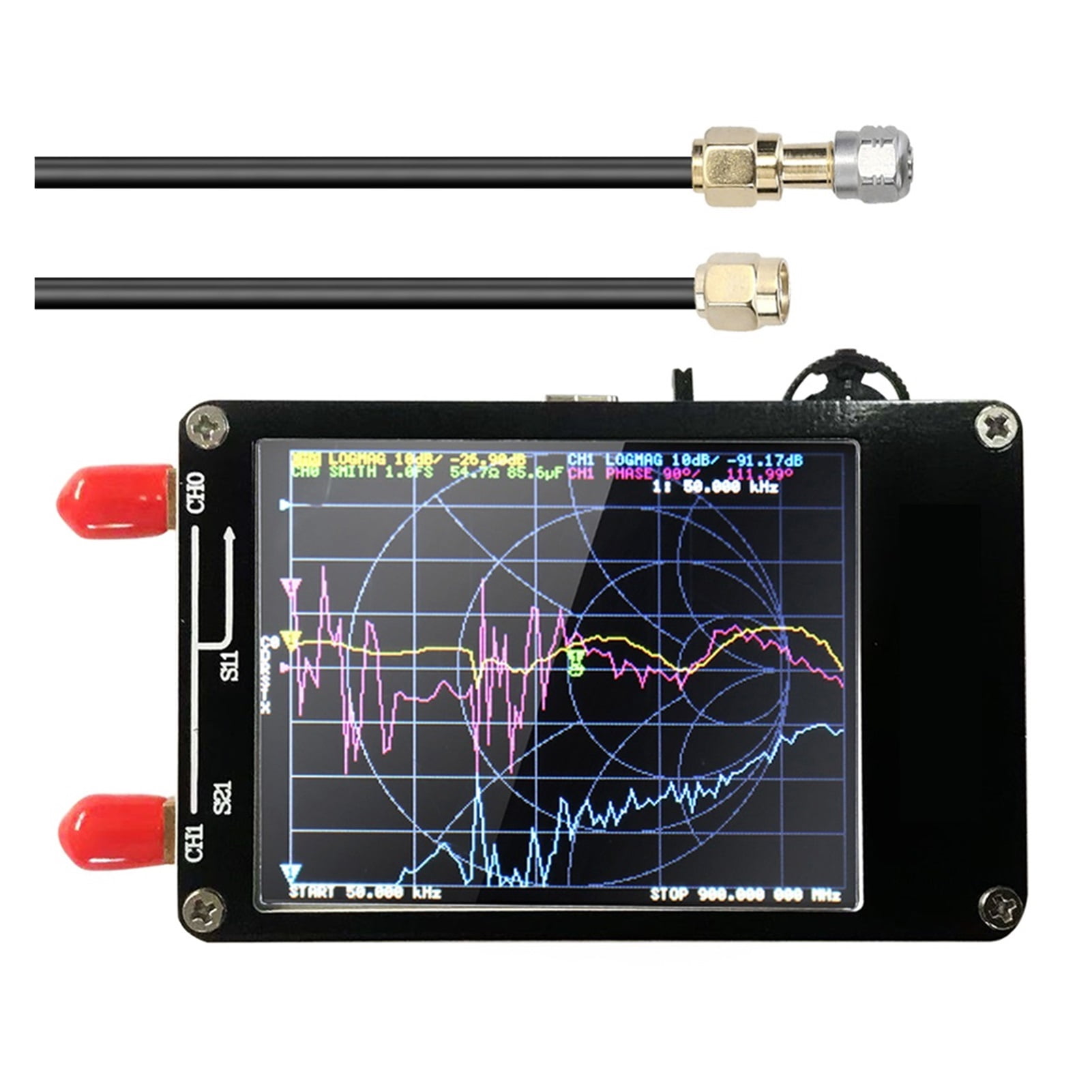 Portable Vector Network Analyzer 0kHz-3GHz Digital Display Touch Screen ...
