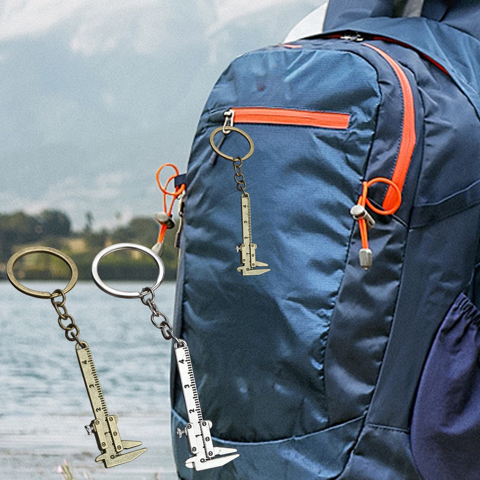 Portable Vernier Caliper Keychain, Stainless Steel Gauging Tool ...