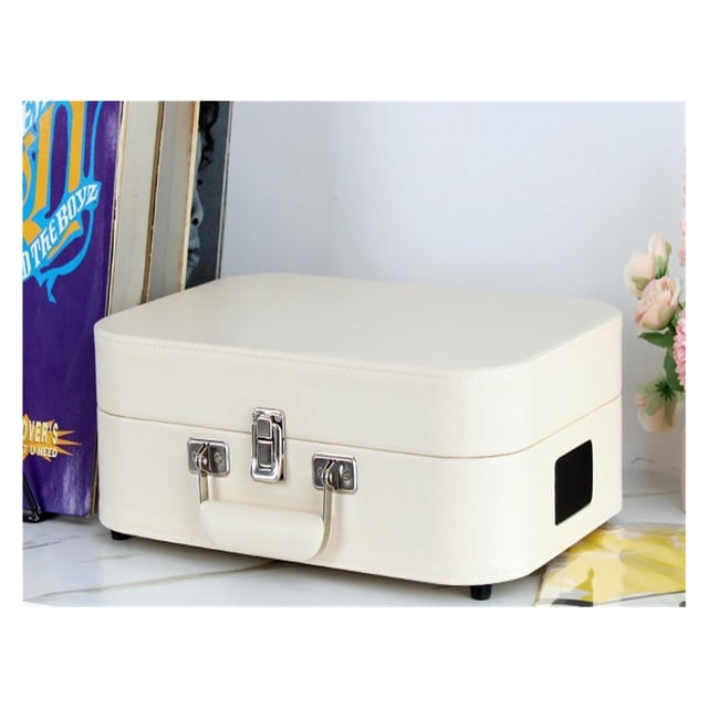Portable Vinyl Record Player Vintage Handheld Leather Case Vinyl Record ...