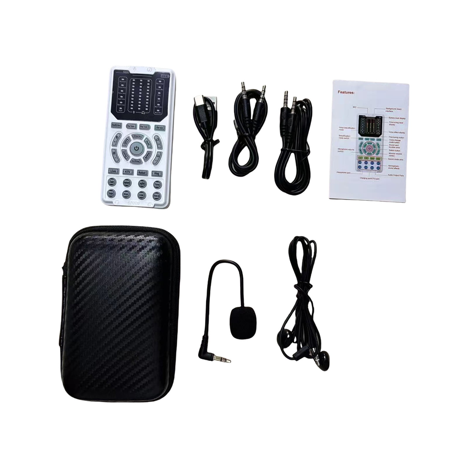 Portable Voice Changer Device 16 Voice Effect Noise Reduction Sound ...