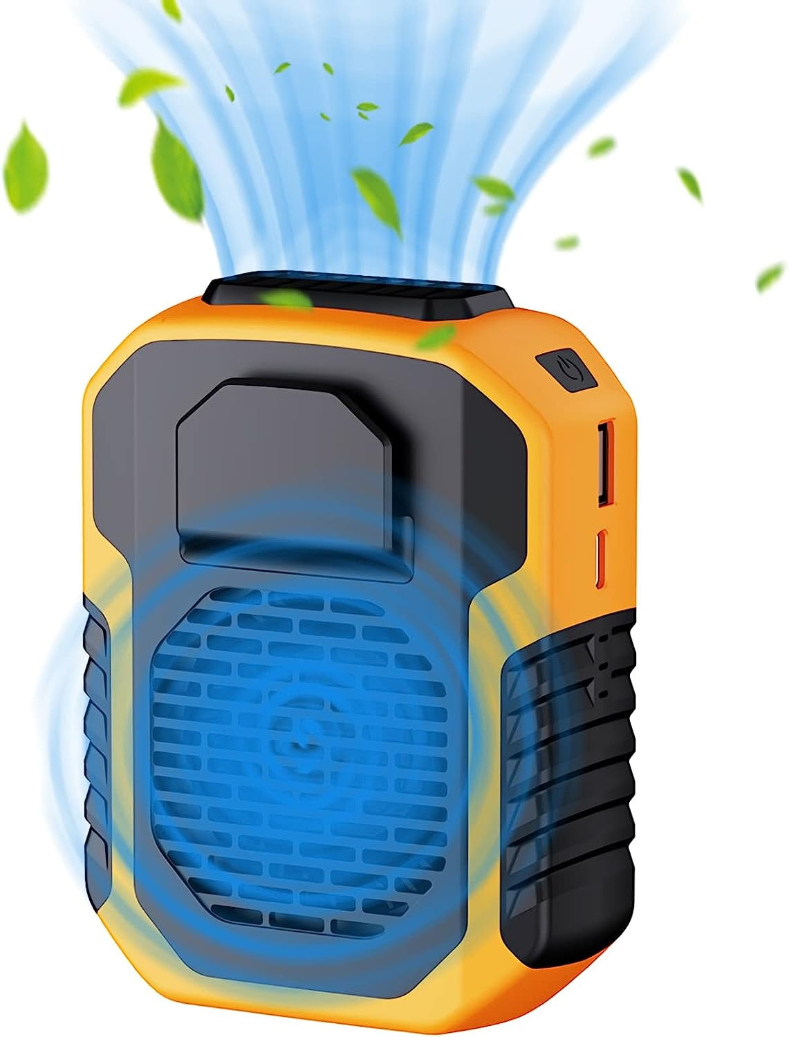 Portable Waist Clip Fan Belt Clip Body Fan, 6000mAh Battery and 6000RPM ...