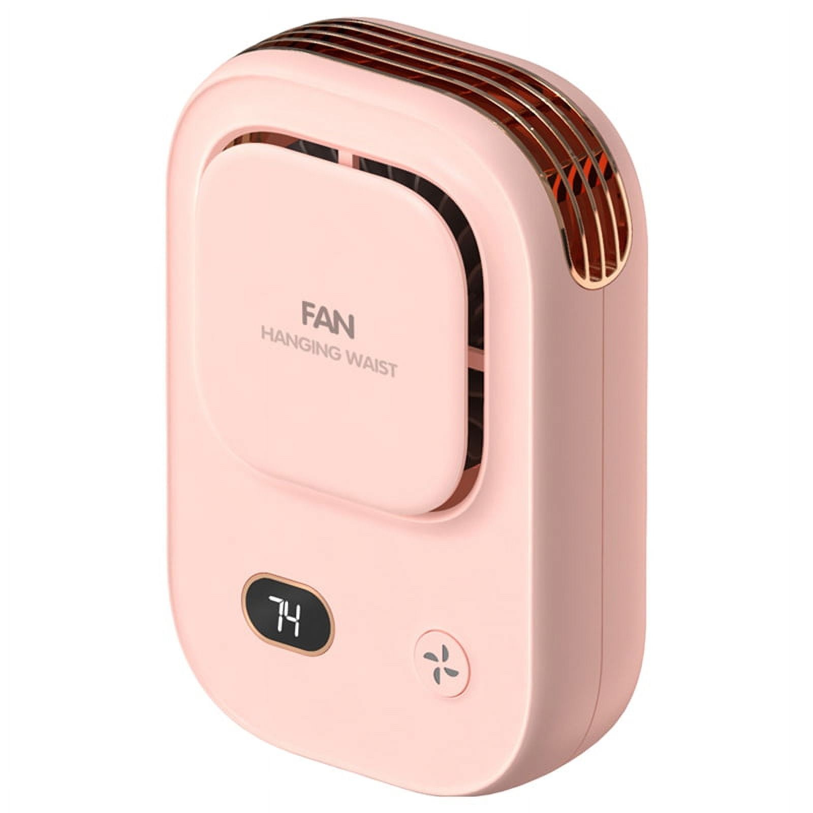 Portable Waist Clip Fan Wearable Belt Fan 2000mAh Battery Powered ...