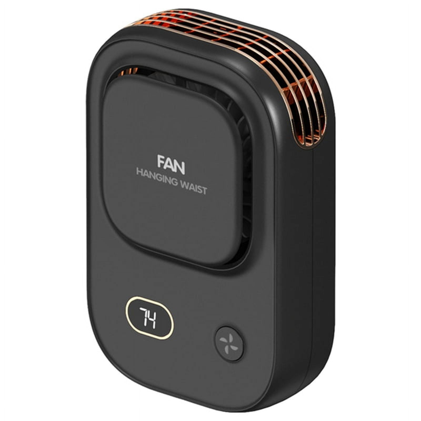 Portable Waist Clip Fan Wearable Belt Fan 2000mAh Battery Powered ...