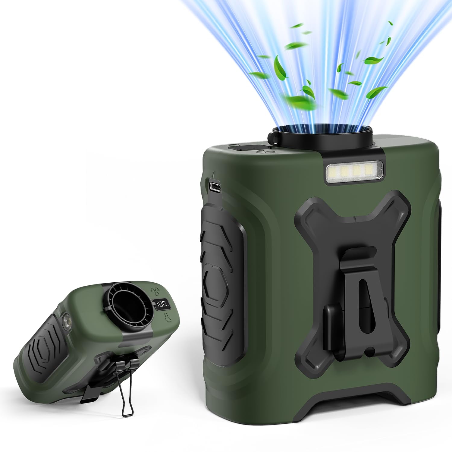 Portable Waist Fan 10000mAh Portable Waist Fan 18000RPM Neck Fan With ...