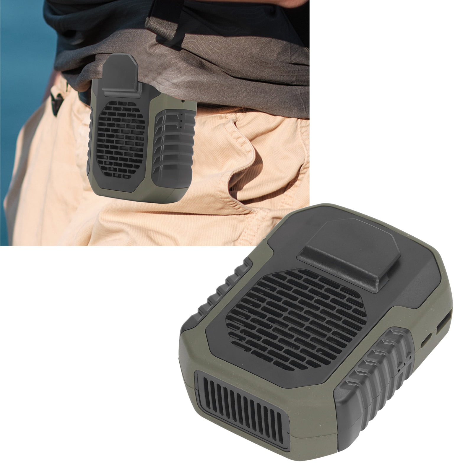 Portable Waist Fan With 6000mAh Battery, Powerful Airflow For Hot ...