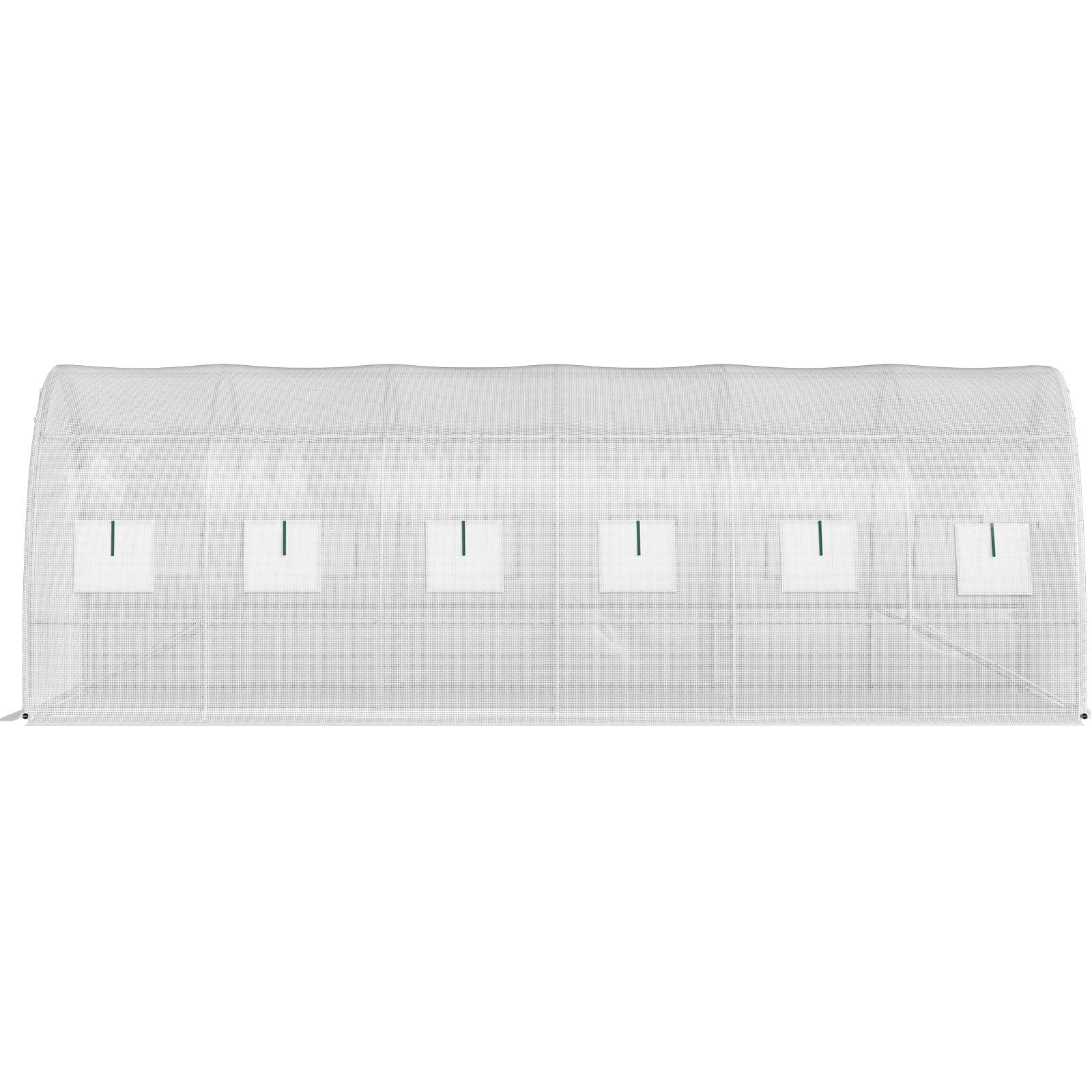 Portable Walk-in Tunnel Greenhouse 20x10x7 ft, Heavy-Duty Galvanized ...