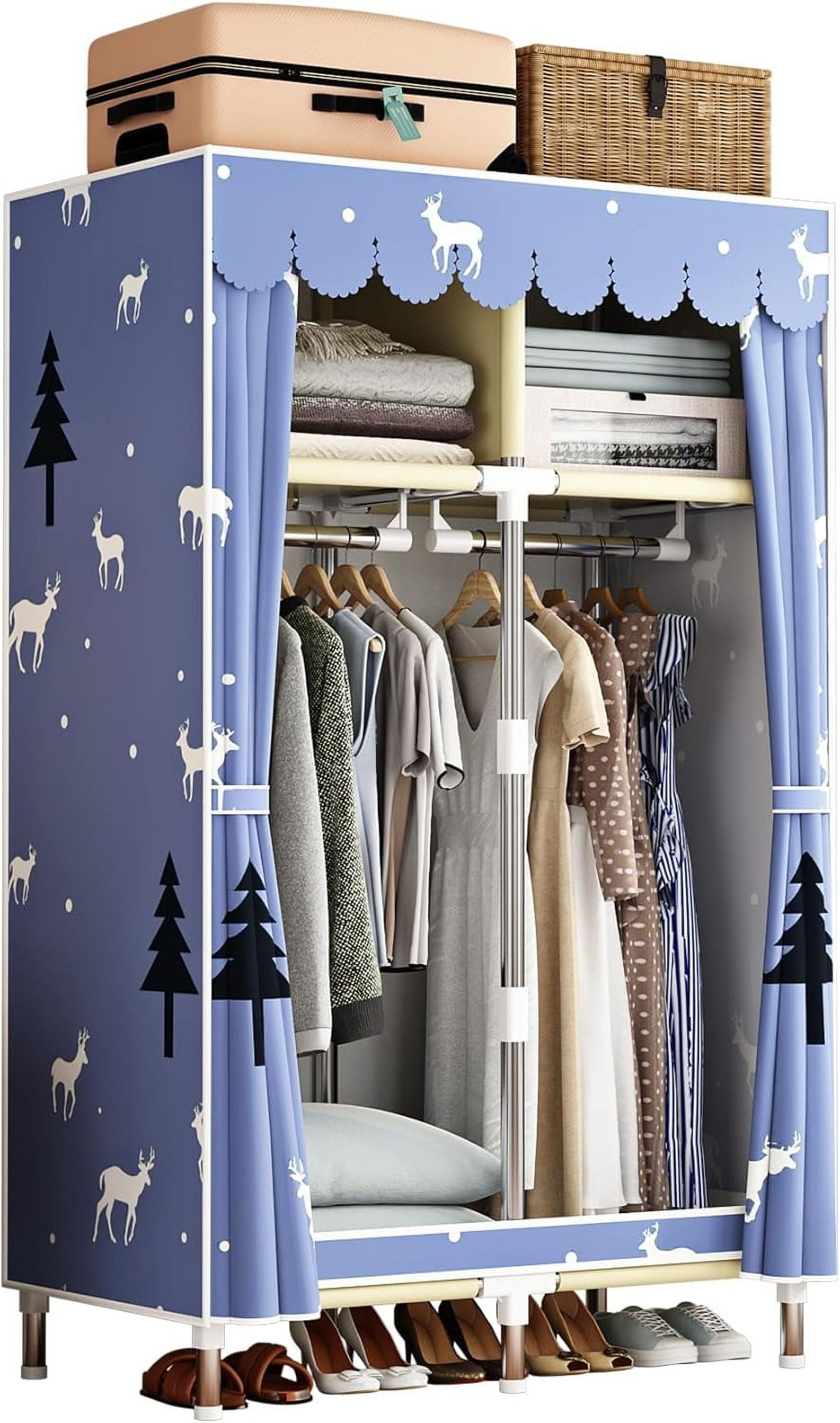 Portable Wardrobe Closet, Bedroom Portable Closet, Non-Woven Wardrobe ...