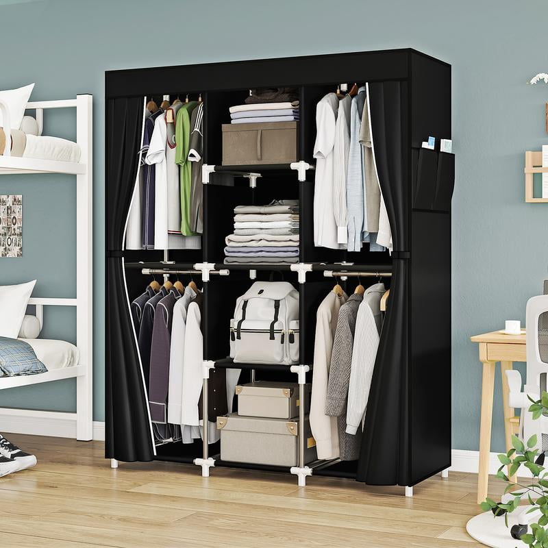 Portable Wardrobe Closet Clothes Rack Room Organizer for Hanging ...
