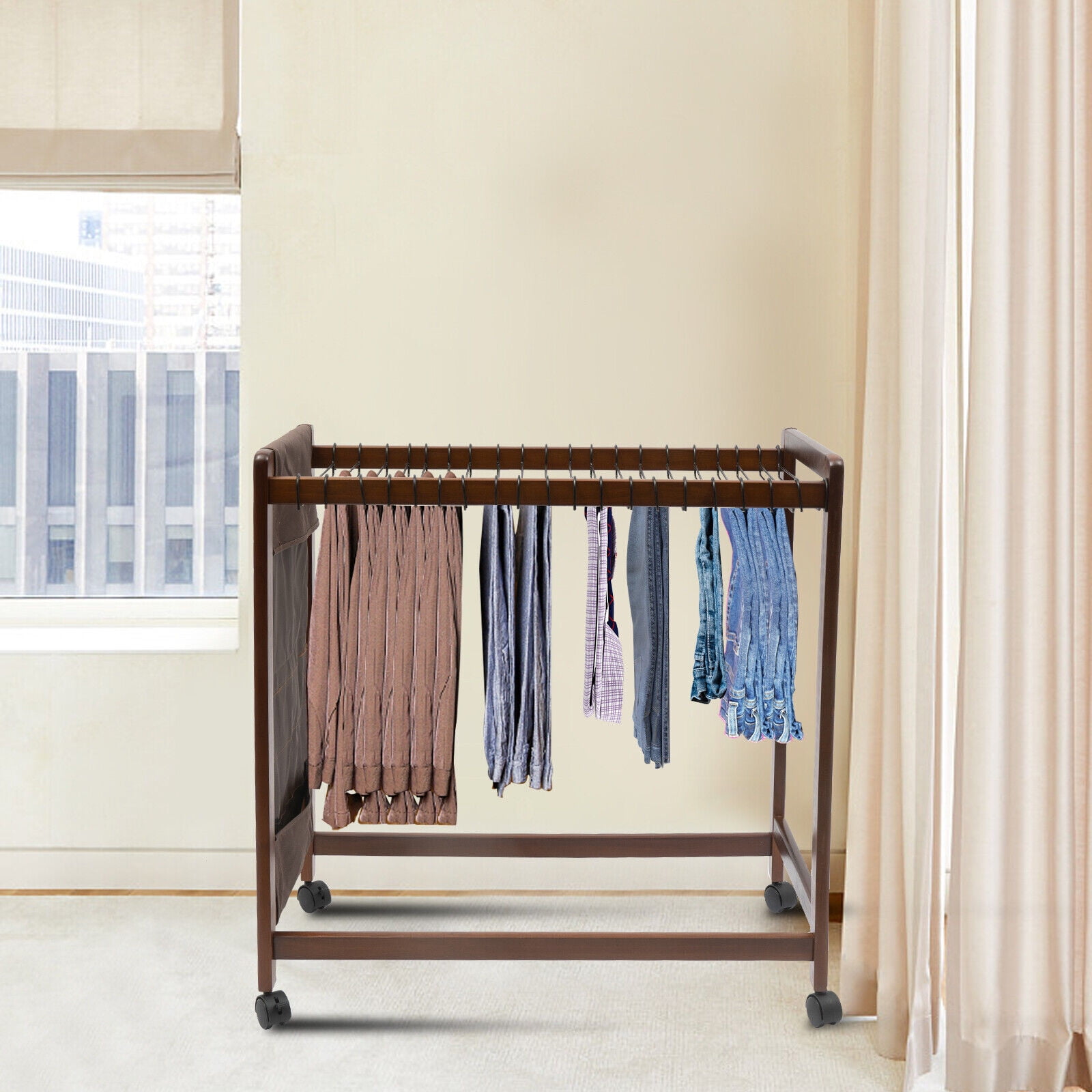 Portable Wardrobe Clothes Organizer Home Storage Hanging Clothes Rack ...