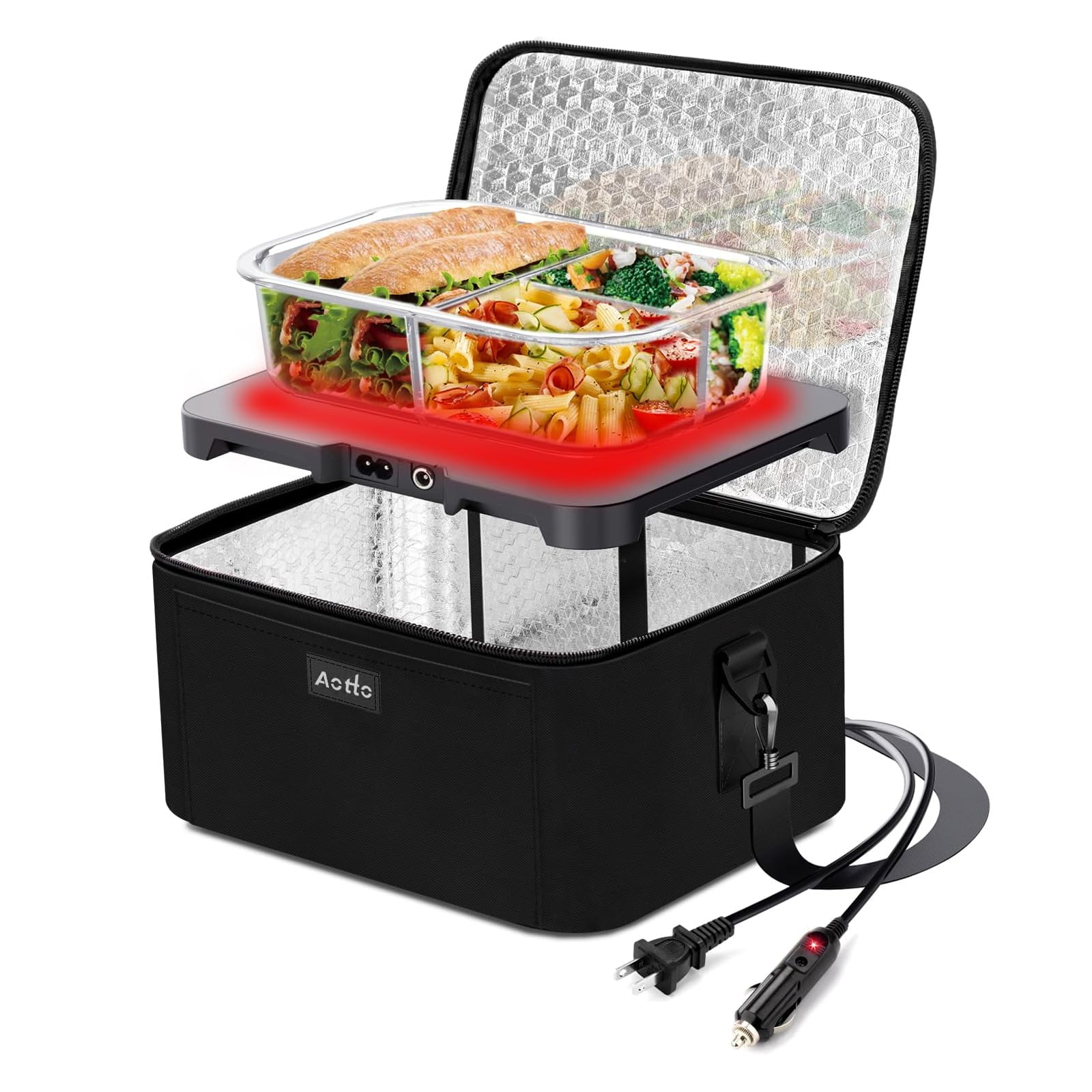 Portable Warmer, Electric Lunch Box Oven for Car Office Travel, 3 in 1 ...