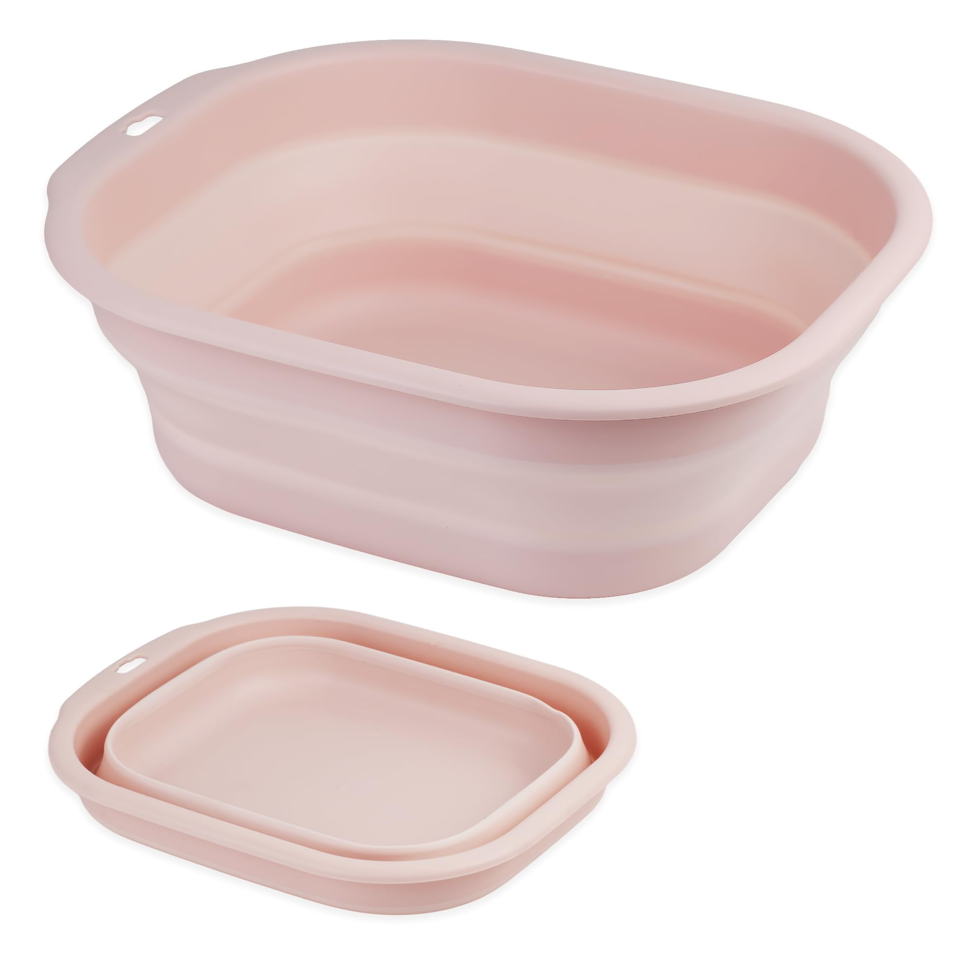 Portable Wash Basin Set of 2, Foldable Small Medium Sink for Laundry ...
