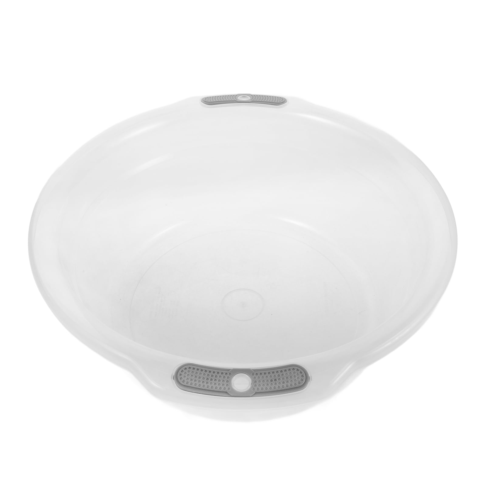 Portable Wash Basin with Handles Clear Round Dishpan Foot Bath Basin ...