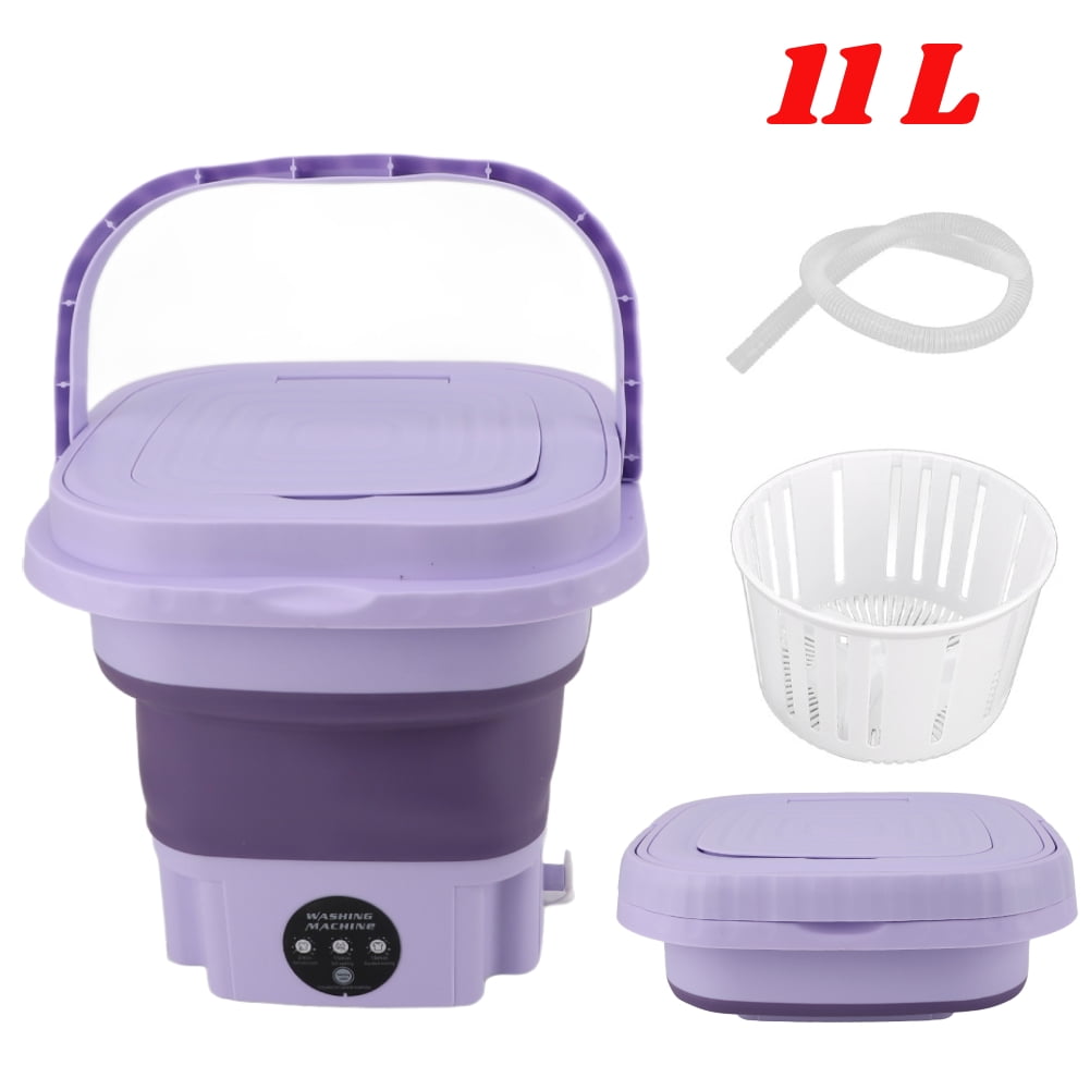 Portable Washing Machine, 11L Compact 3 Modes Automatic Foldable Bucket ...