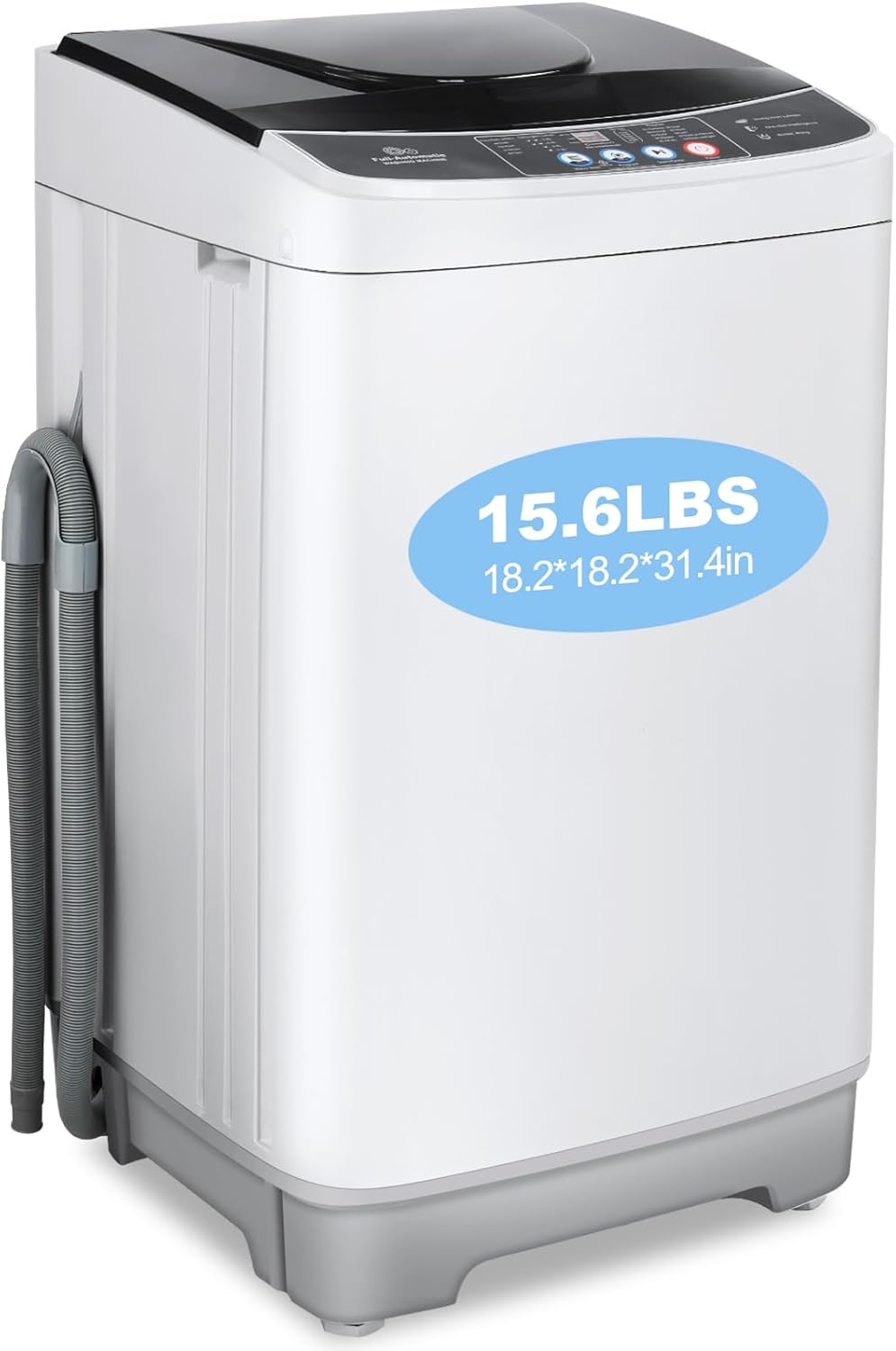 Portable Washing Machine 15.6 Lbs, Portable Washer 2.1 Cu.ft Compact ...