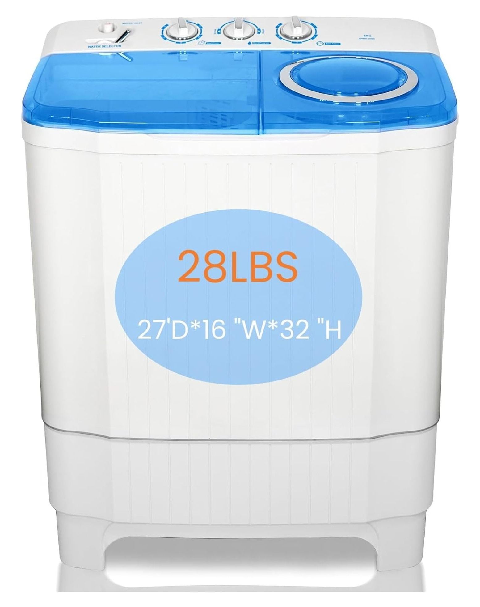 Portable Washing Machine - 28Lbs Compact Twin Tub Washer and Spin Dryer ...