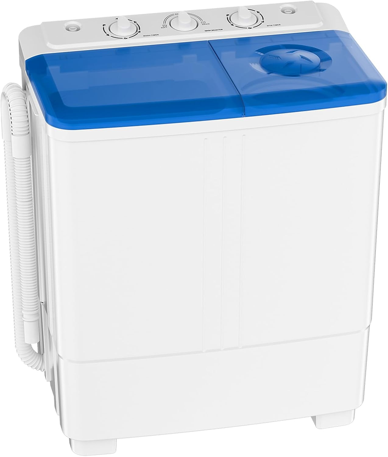 Portable Washing Machine, 28lbs Twin Tub Washer Mini Compact Laundry ...