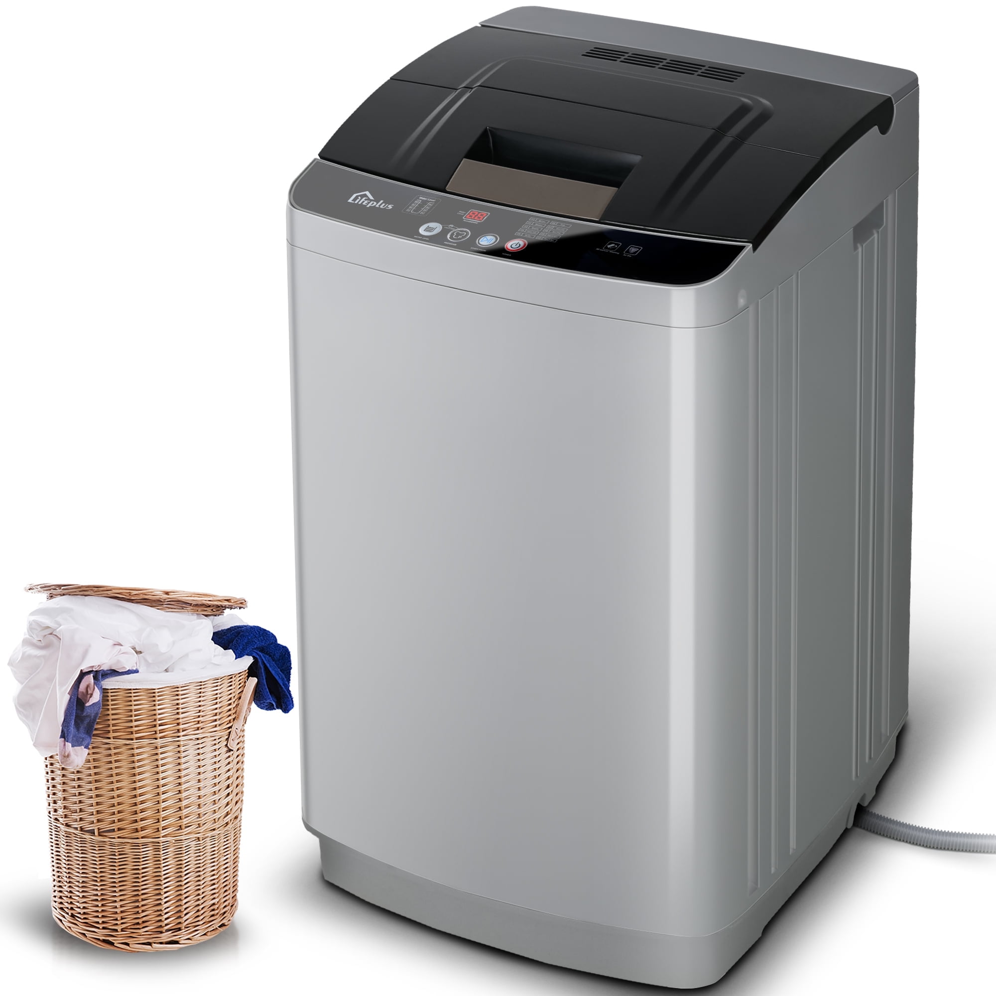 Portable Washing Machine Compact Full-Automatic 1.8 Cu. ft. Clothes ...