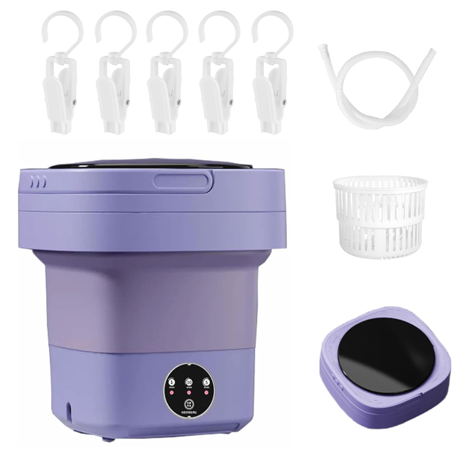 Mini Washer 8L High Capacity,Portable Washing Machine,Foldable Washing ...