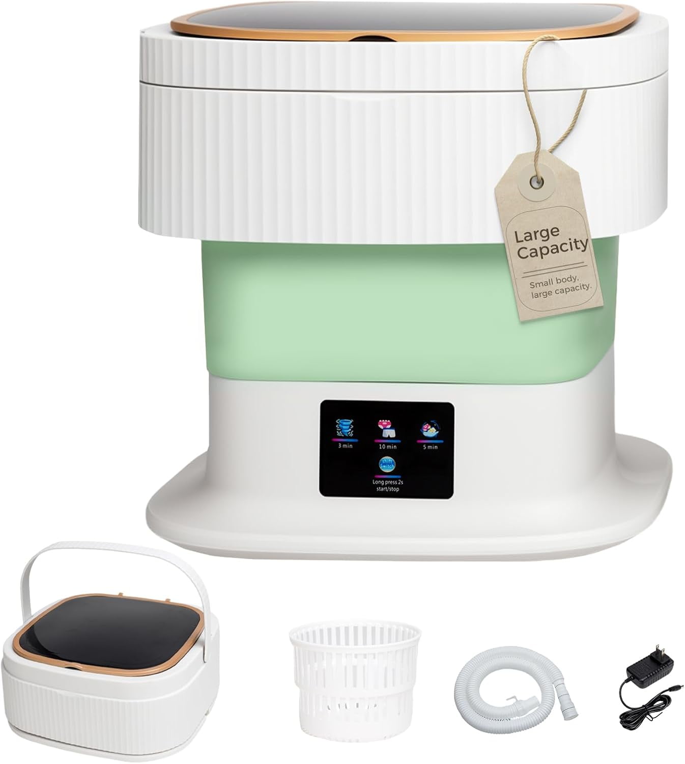 Portable Washing Machine Mini Washer for Apartments - Compact, Foldable ...