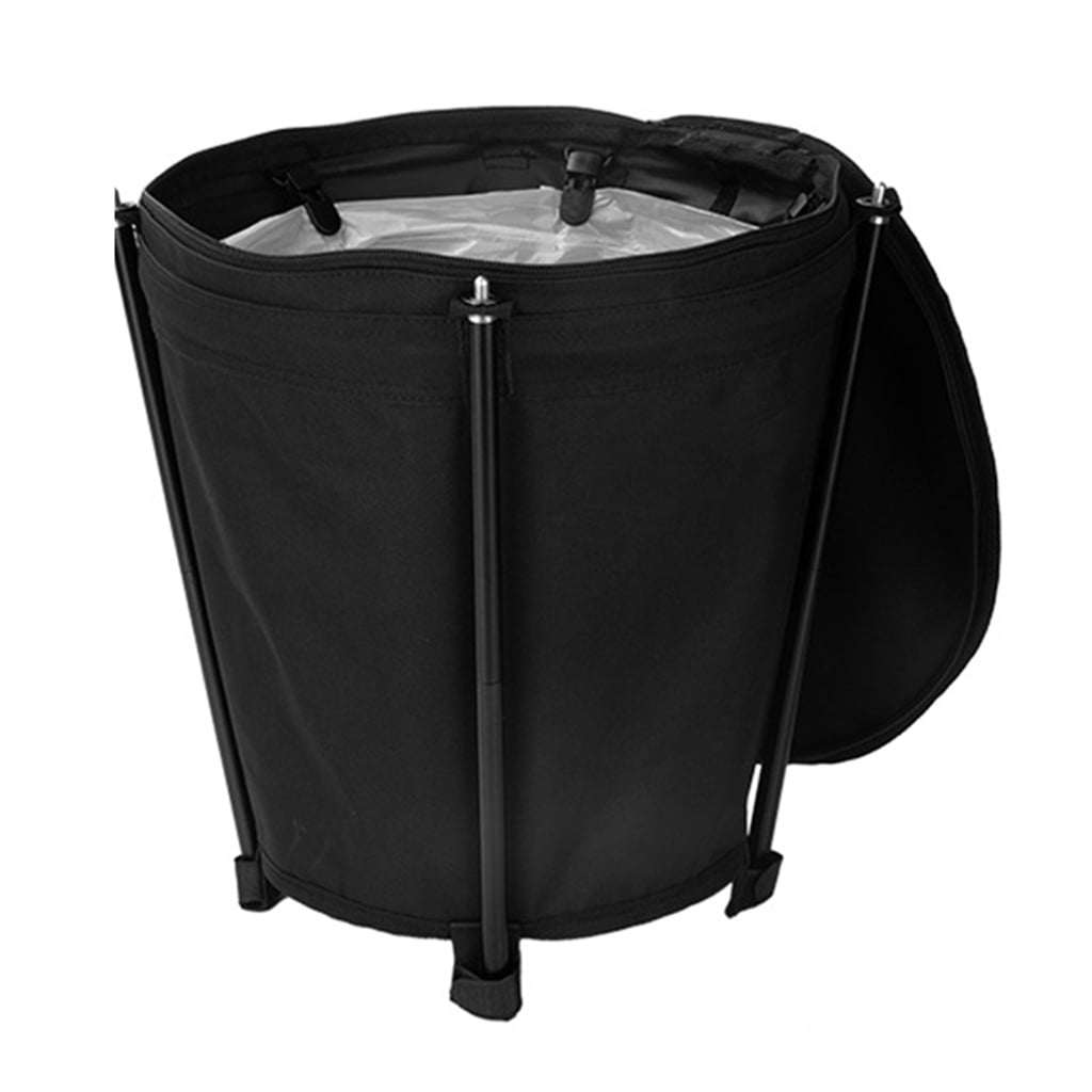 Portable Wastebasket Can Container Garbage Bin Folding Storage Round ...