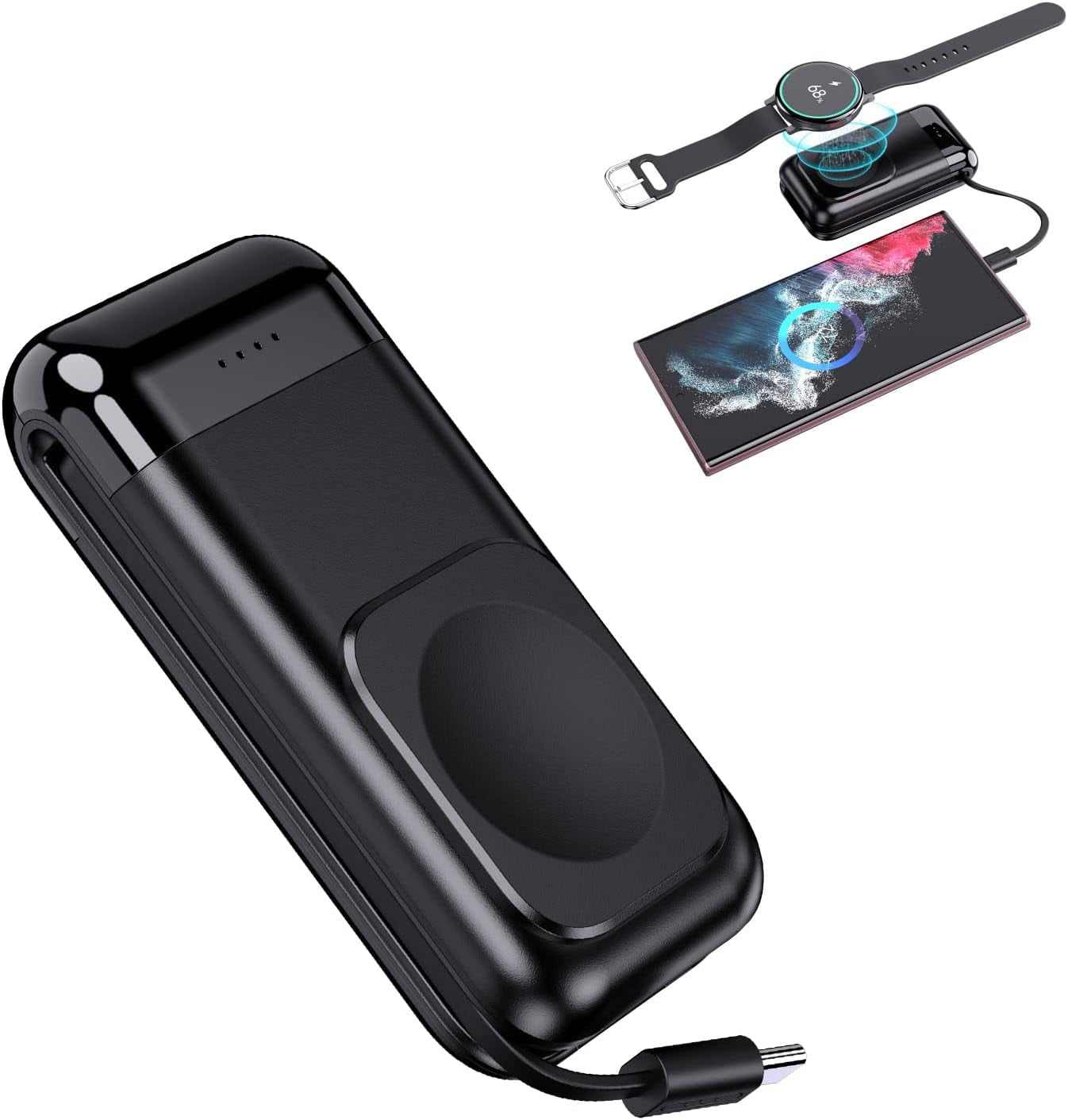 Portable Watch Charger for Samsung, Galaxy Watch 5 Charger 6000mAh ...